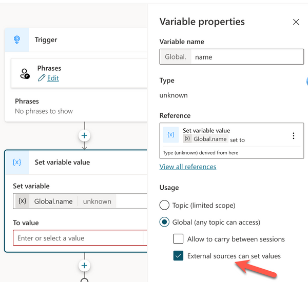Pass Parameters to Copilot Studio Bot from Calling Site